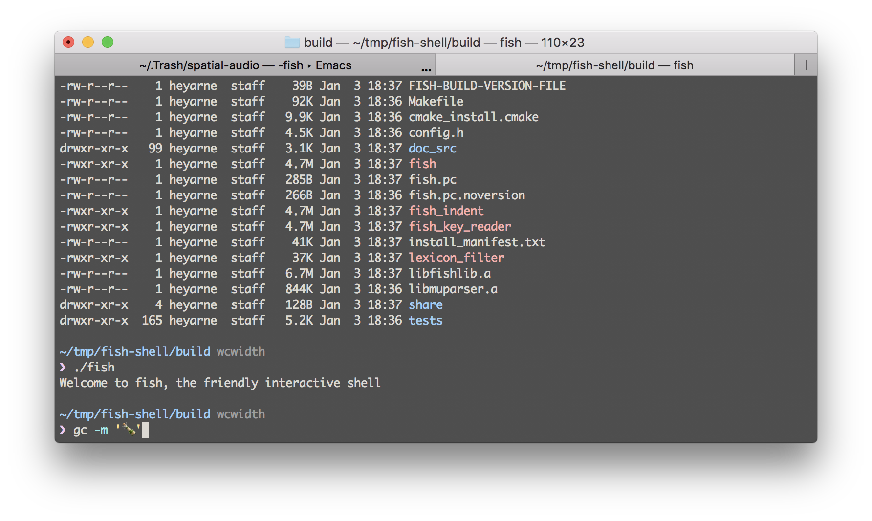 OS X High Sierra: unicode in `fish_prompt` gets wrong length calculated ...