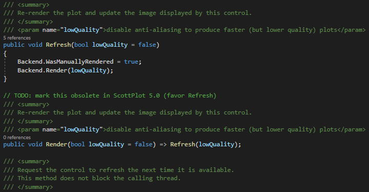 Render() vs Refresh(), What's the difference? · ScottPlot ScottPlot · Discussion #1534 · GitHub