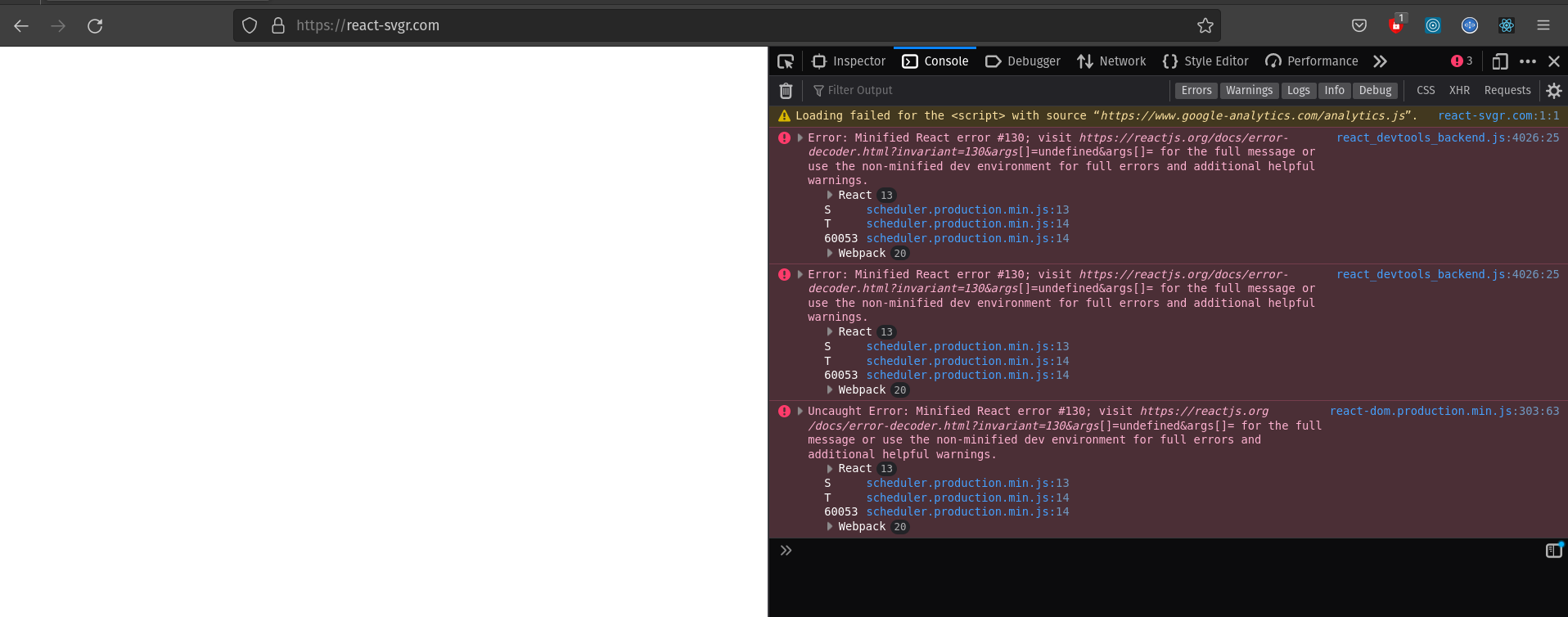 React Breaking On Production · Issue 797 · Gregberge Svgr · Github