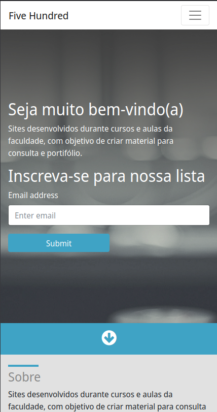 GitHub - blblemos/Five-Hundred-Bootstrap-01: Landing Page simples e responsiva, desenvolvida com ...