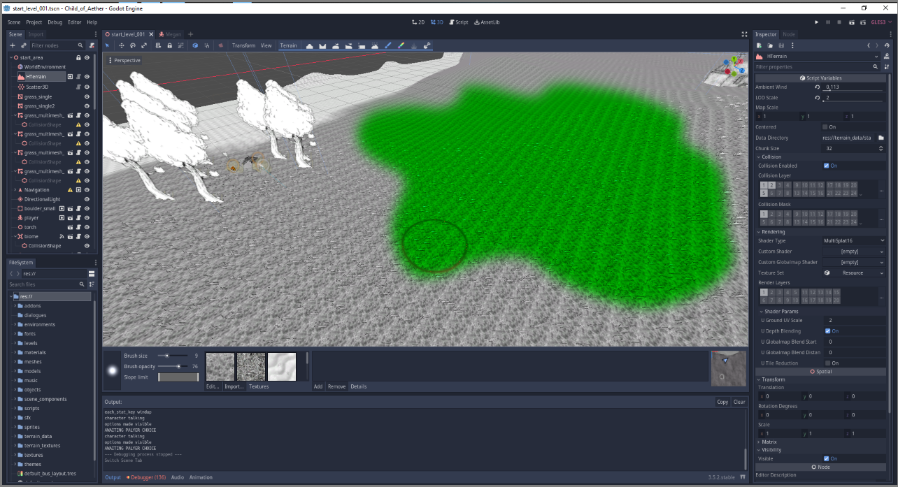 Apply terrain Generation only to a masked region of terrain (for multi-biome / multi type ...