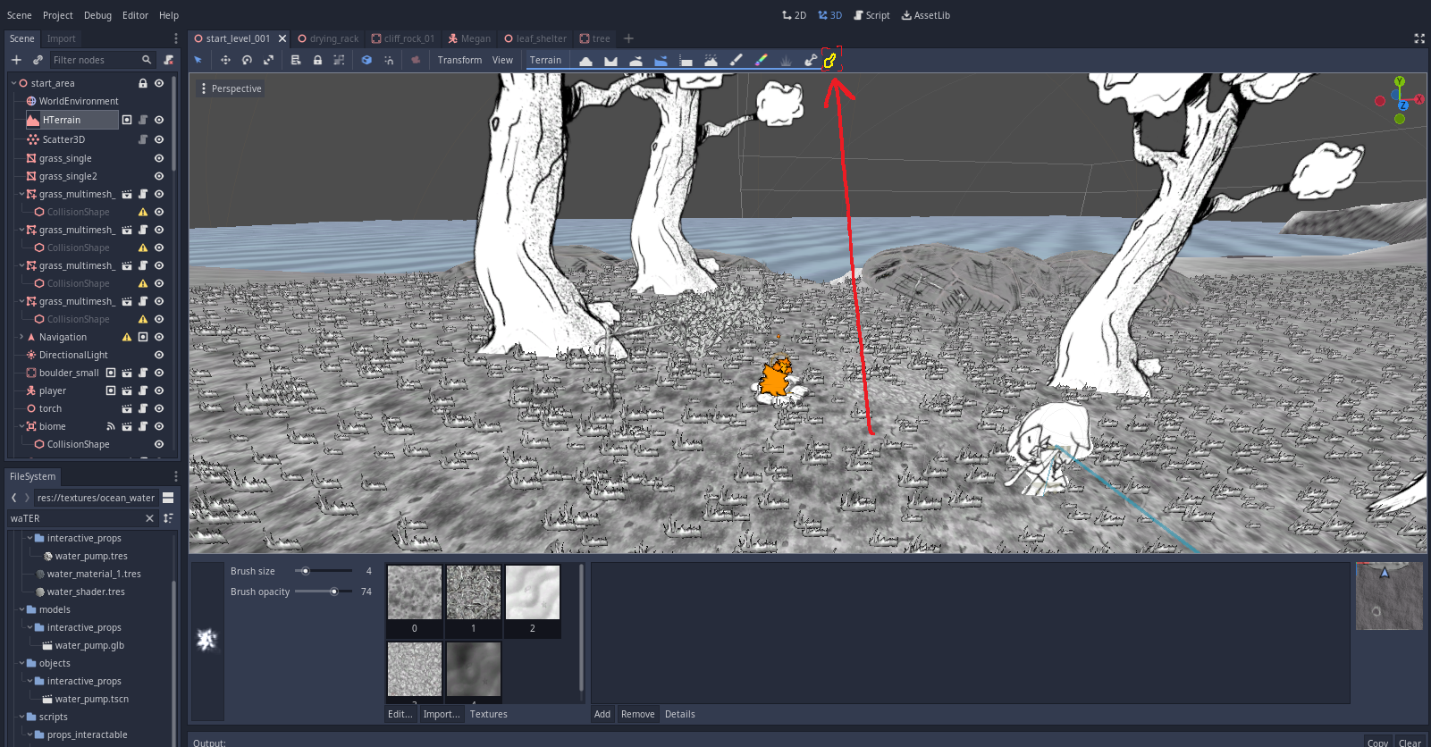 Apply terrain Generation only to a masked region of terrain (for multi-biome / multi type ...