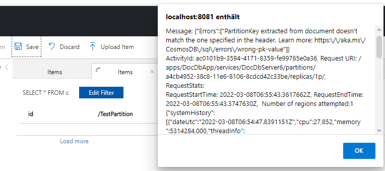 PartitionKey extraction uses wrong PartitionKey to match json elements · Issue #3056 · Azure ...