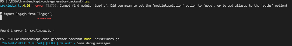 Cannot Find Module Log4js With Typescript · Issue 1360 · Log4js Nodelog4js Node · Github