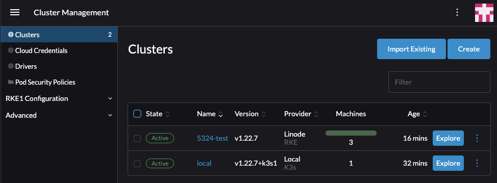Odd bulk action button visibility behaviour · Issue #5324 · rancher/dashboard · GitHub