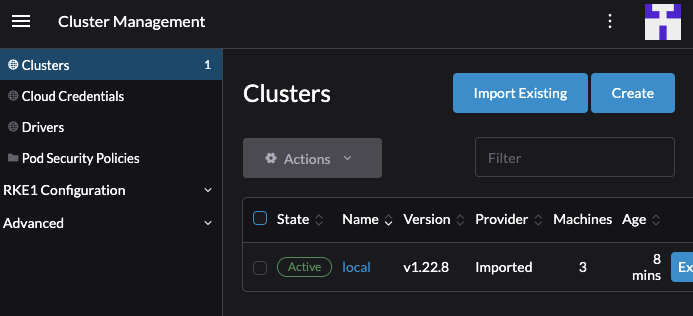 Odd bulk action button visibility behaviour · Issue #5324 · rancher/dashboard · GitHub