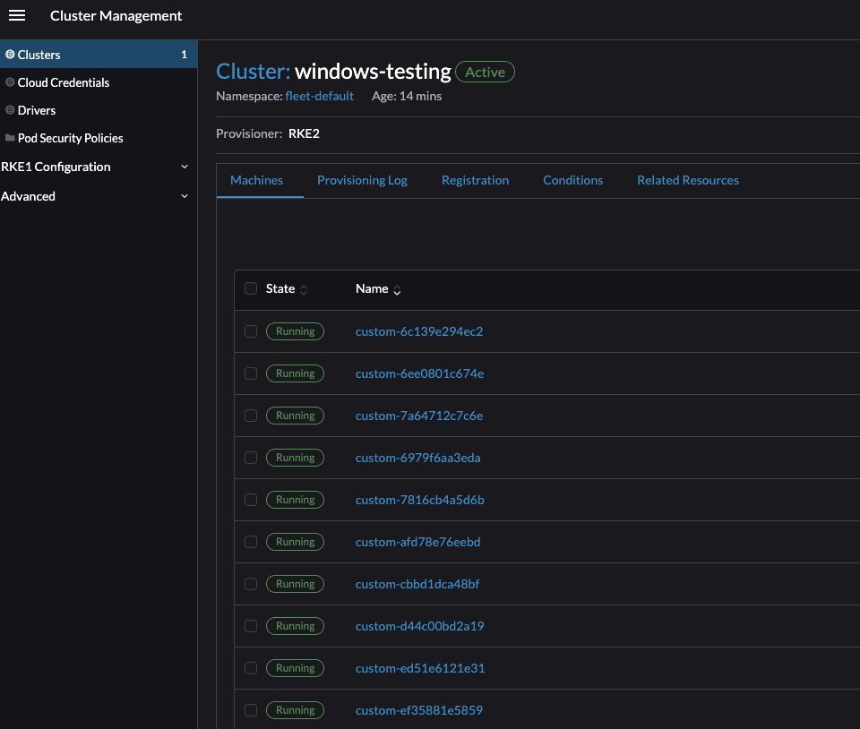 Windows worker nodes are showing as `Reconciling` in Cluster Management ...