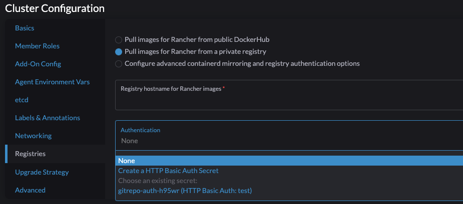 Continuous Delivery Git Repo Auth Secrets are hard to pick · Issue #6239 · rancher/dashboard ...