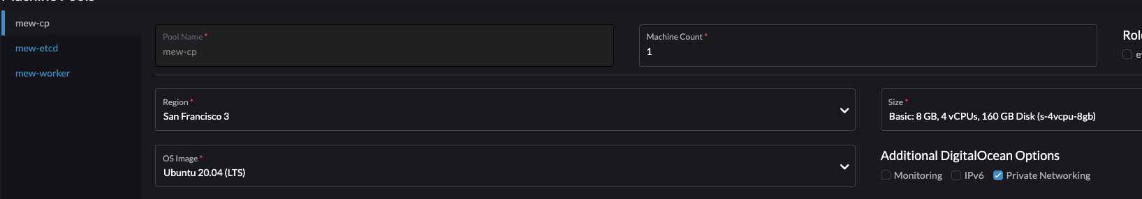 `"privateNetworking":true` is ignored for DigitalOcean node-provisioned RKE2 clusters · Issue ...
