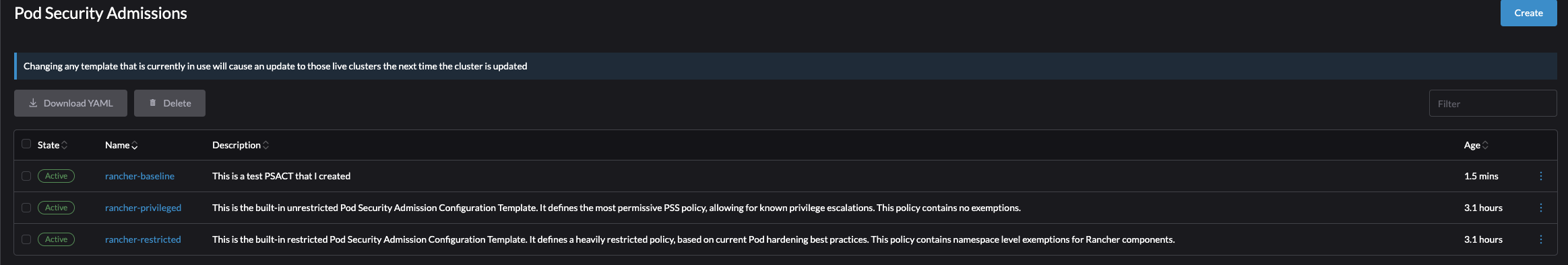 [BUG] PSACT View not displaying Description field correctly · Issue #8335 · rancher/dashboard ...