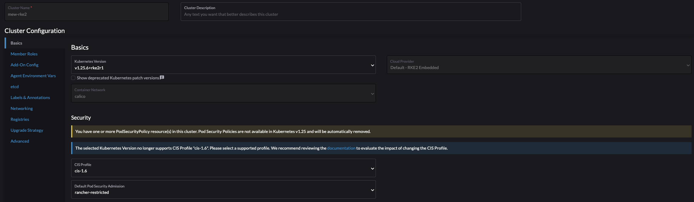 Validate and document Hardened Provisioned RKE2 Cluster upgrade from 1.24 to 1.25 · Issue #40736 ...