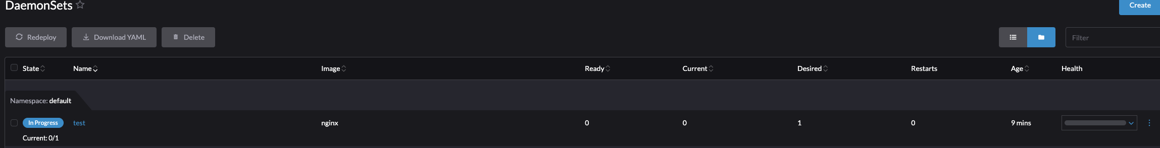 Deploying a daemonset to the `default` namespace with an RKE2/K3s v1.25 cluster with PSACT ...