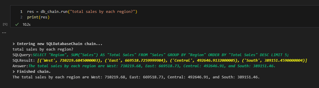 Sql Chain Generates Extra Add On Question If I Use Chatopenai Inplace Of Openai · Issue 5286