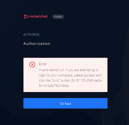 Logging in rocket cloud gives authorization failed · Issue #22446 · RocketChat/Rocket.Chat · GitHub