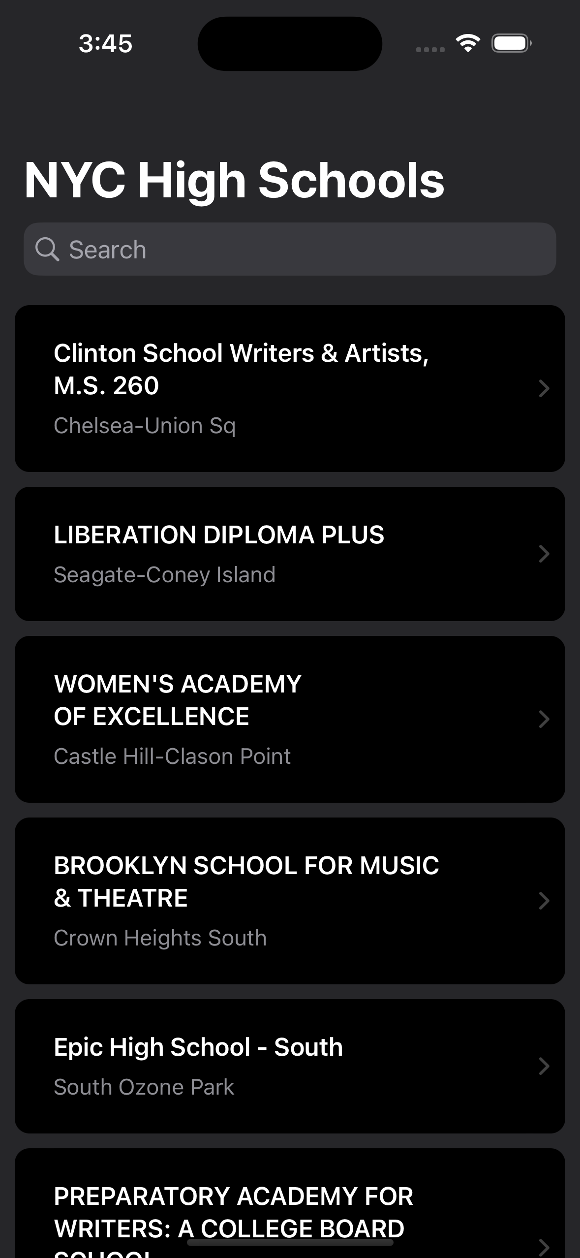 GitHub - akhilanandsirra/20230326-AkhilanandSirra-NYCSchools: JPMC iOS Coding Challenge