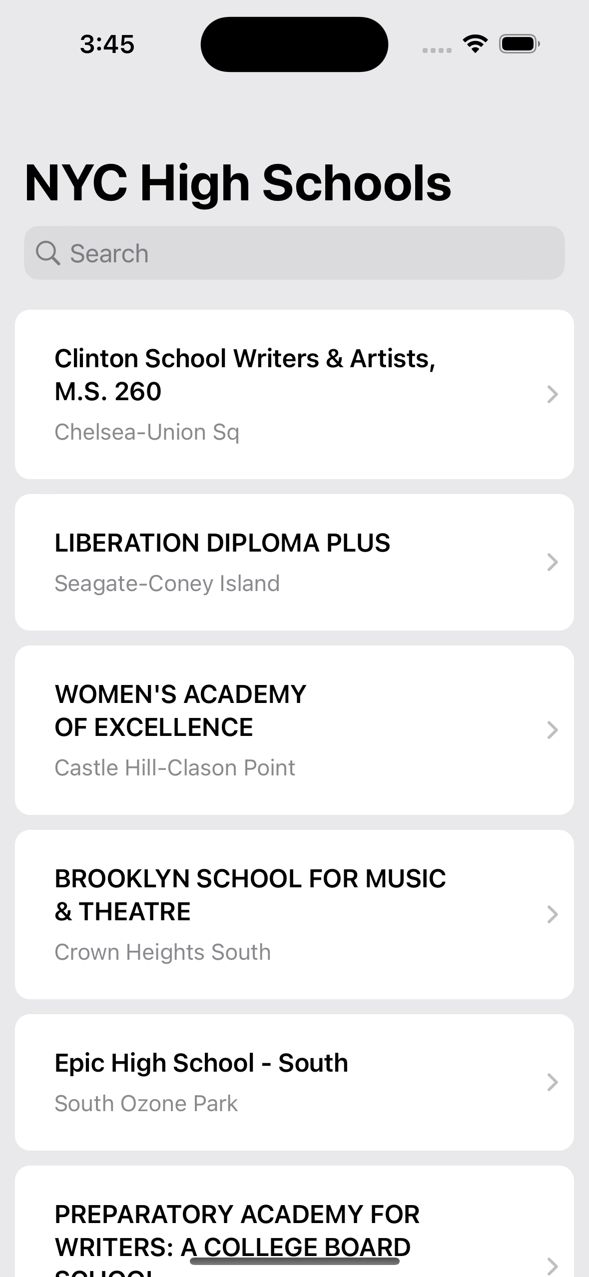 GitHub - akhilanandsirra/20230326-AkhilanandSirra-NYCSchools: JPMC iOS Coding Challenge