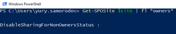 [FEATURE] Get-PnPSite DisableSharingForNonOwners Missing · Issue #128 · pnp/powershell · GitHub