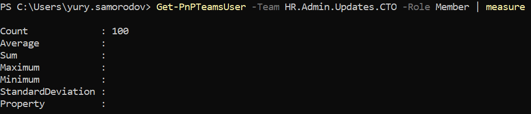 [BUG] Get-PnPTeamUser Does Not Return All Users · Issue #900 · pnp/powershell · GitHub