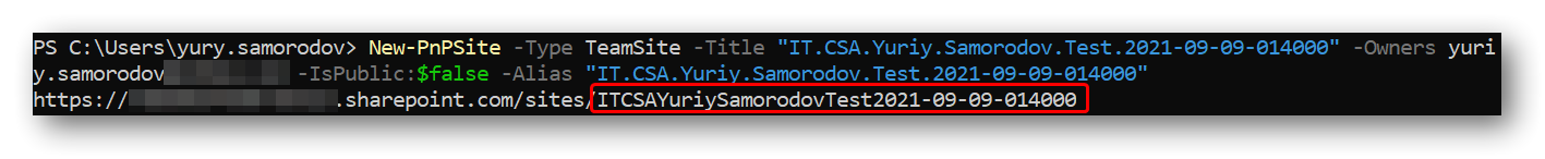 [BUG]Periods are excluded from URLs when creating a site with 'New-PnPSite'. · Issue #1076 · pnp ...