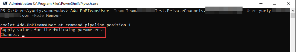 [BUG] Add-PnPTeamsUser Requires Channel · Issue #1952 · pnp/powershell · GitHub