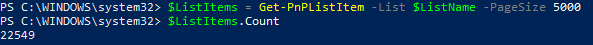 Bug Get Pnplistitem Pagesize Does Not Work When Query Is Specified · Issue 651 · Pnp