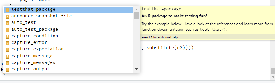 Autocomplete dev help in package development `?fn` · Issue #13526 · rstudio/rstudio · GitHub
