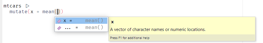 Different autocomplete options are missing depending on whether code is ...