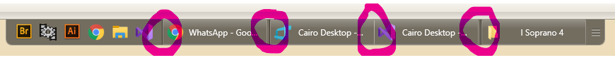 TaskBar has different spaces between buttons · Issue #341 · cairoshell/cairoshell · GitHub