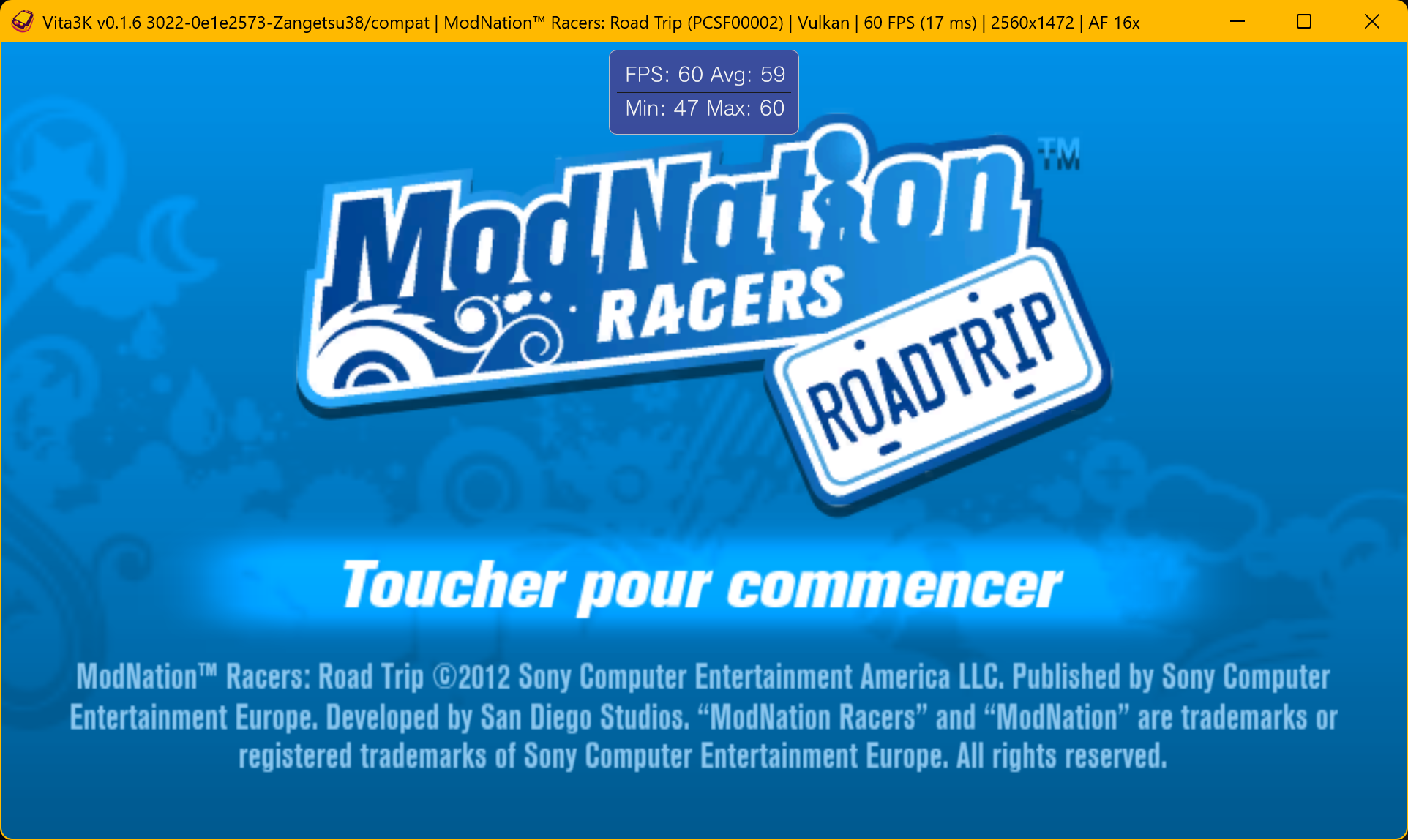 ModNation™ Racers: Road Trip [PCSF00002] · Issue #1245 · Vita3K/compatibility · GitHub
