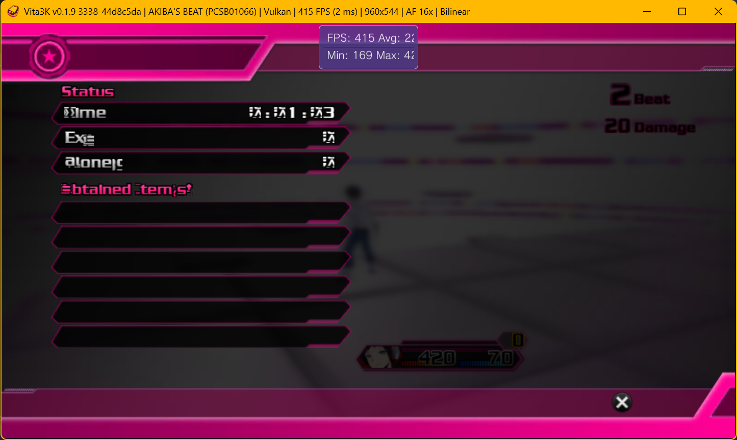 AKIBA'S BEAT [PCSB01066] · Issue #2332 · Vita3K/compatibility · GitHub