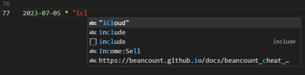 从拼音补全受款人和描述的功能失效 · Issue #83 · Lencerf/vscode-beancount · GitHub