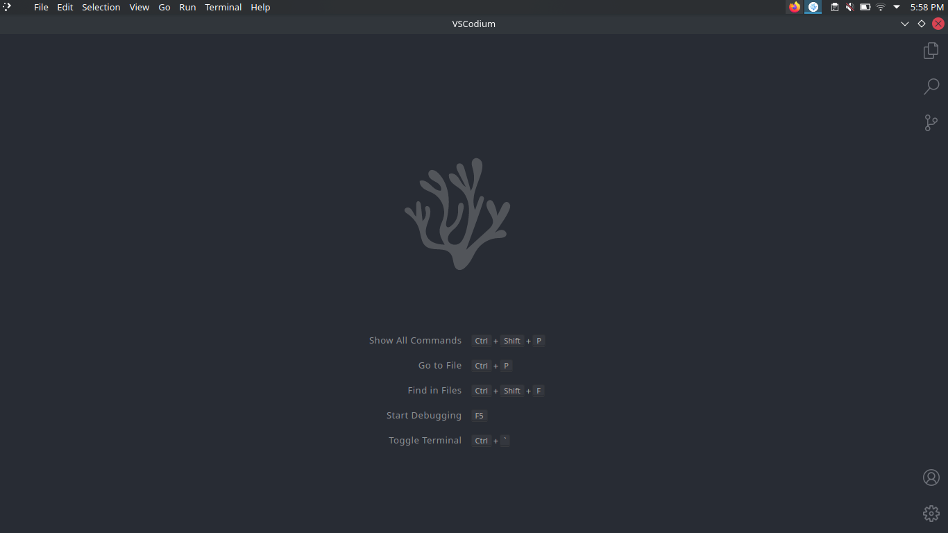 Global Menu missing at launching the application · Issue #724 · VSCodium/vscodium · GitHub
