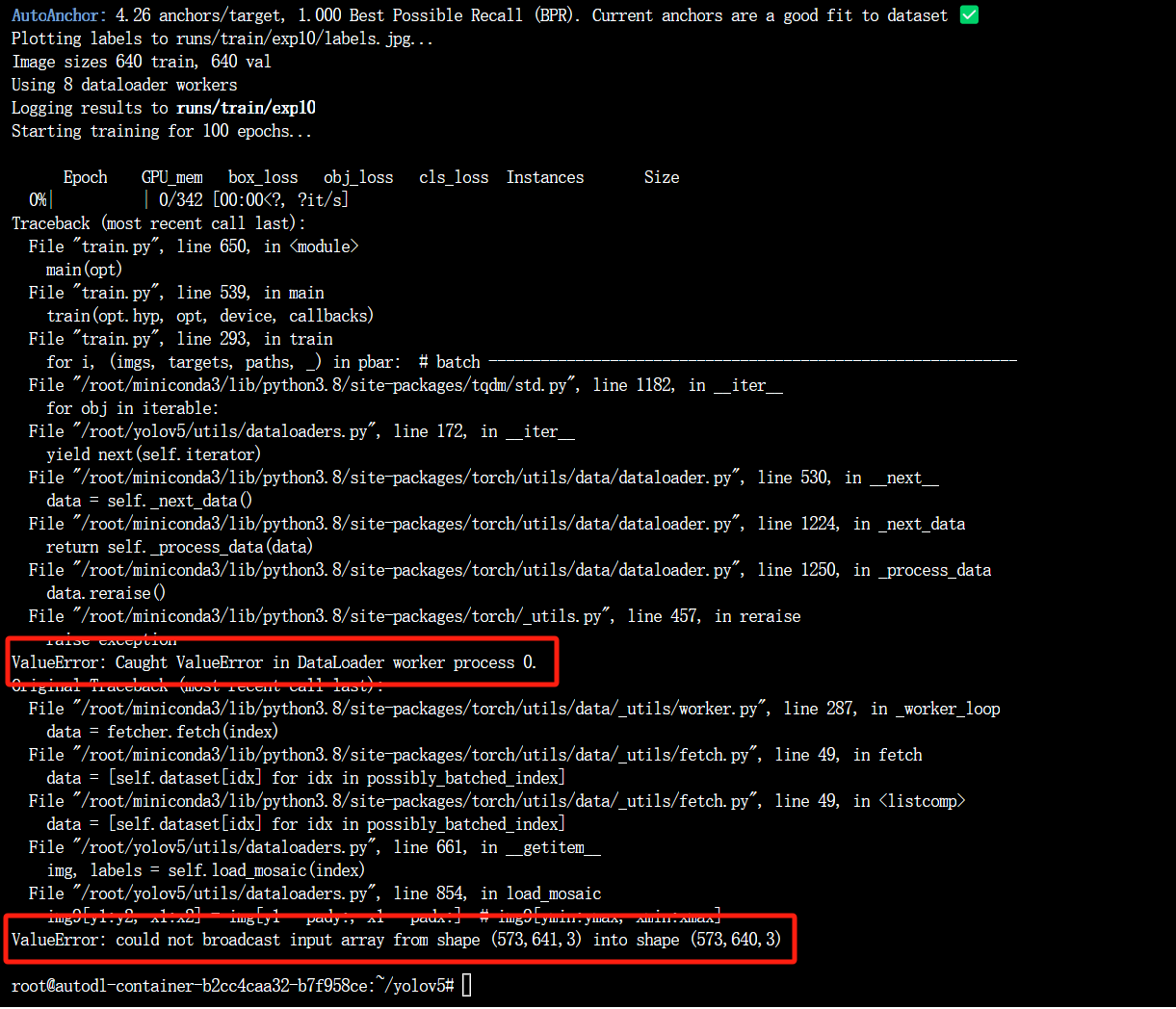 train.py doesn't run when I try to use load_mosaic9 · Issue #12224 · ultralytics/yolov5 · GitHub