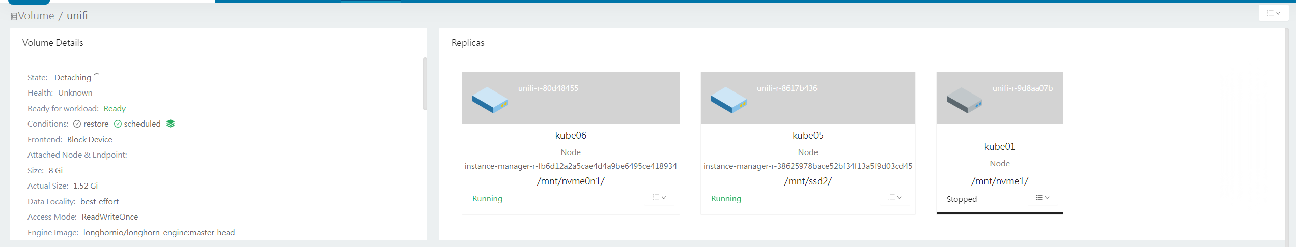 [BUG] Volume Attach / Detach Loop · Issue #5381 · longhorn/longhorn · GitHub