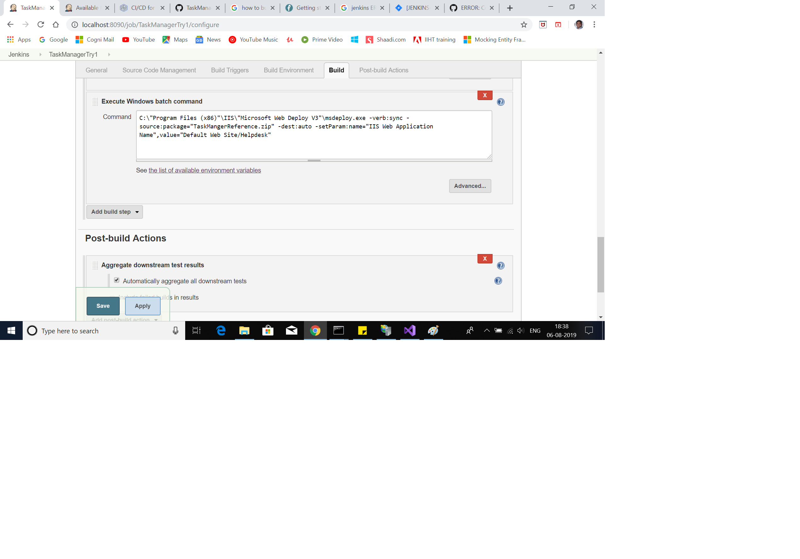 Need Help!!!!! ERROR: Couldn't find any revision to build. Verify the repository and branch ...