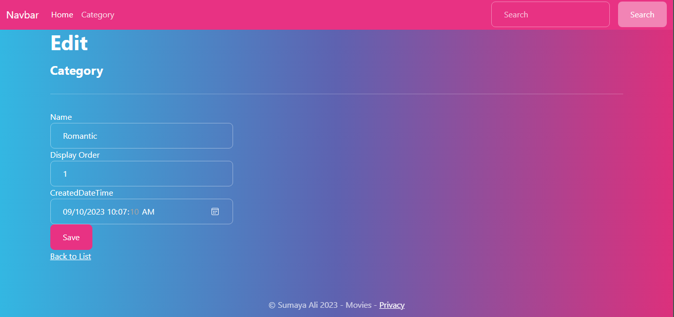 GitHub - Sumaya-Ali/Movies: CRUD operations using dotnet six MVC SQL Server