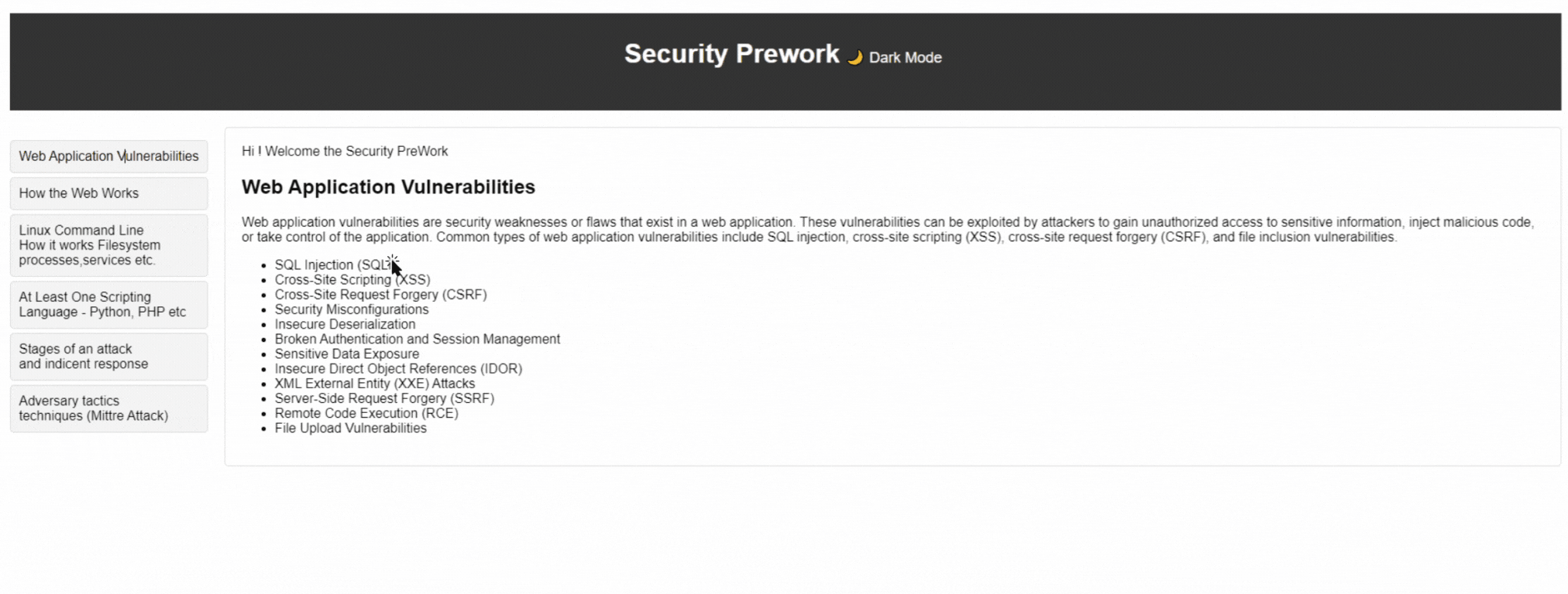 GitHub - emreefedogan/Security-PreWork: Security-PreWork