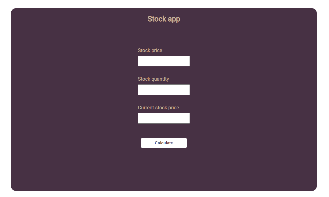 GitHub - JowelTisso/stockapp: Assignment for level zero: markFourteen