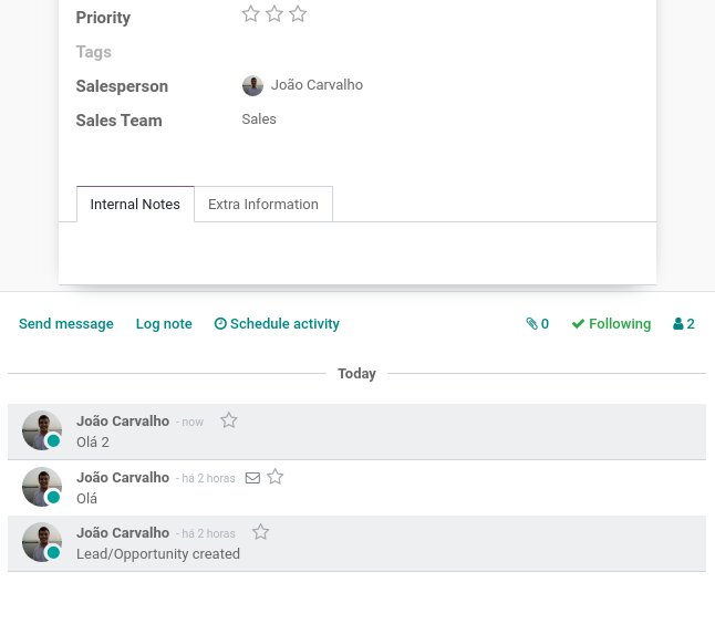 CRM: "Log note" sends email to client · Issue #59681 · odoo/odoo · GitHub
