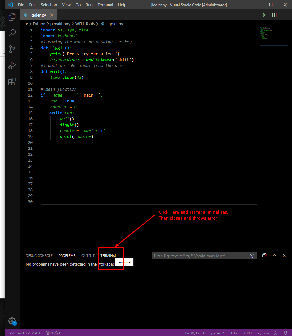 Not able to Use terminal to run code · Issue #92837 · microsoft/vscode ...