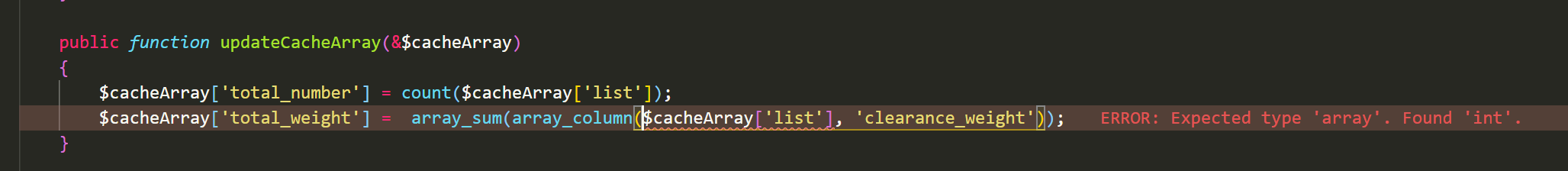 Expected type 'array'. Found 'unset|array'.intelephense(1006) · Issue #823 · bmewburn/vscode ...