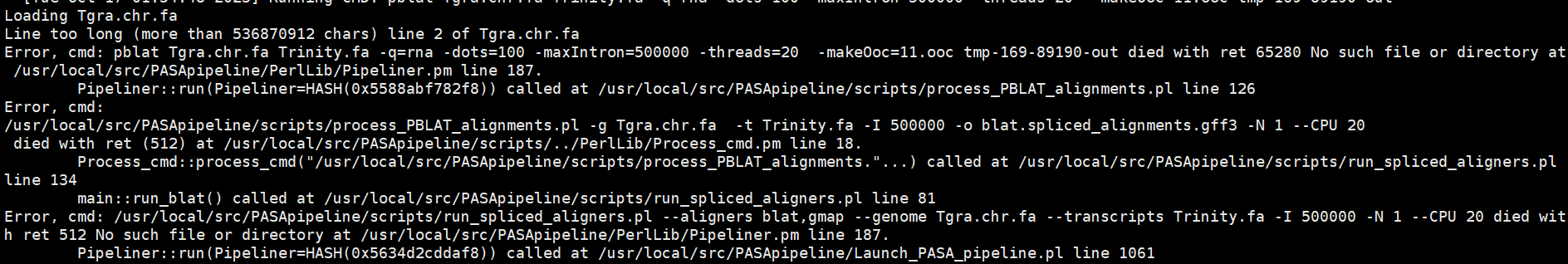 running PASA with very large genome which has very long introns · Issue #293 · PASApipeline ...