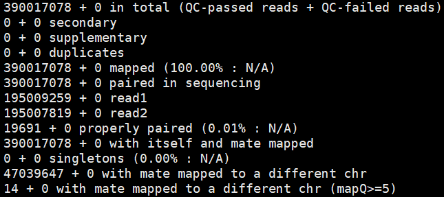 can the results of sample.bwa_aln.REduced.paired_only.flagstat normal ...
