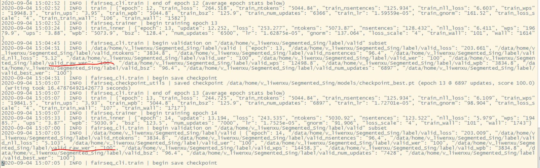 wav2vec model VALID_WER cannot go down after reaching 100 when fine-tuneing with own dataset ...