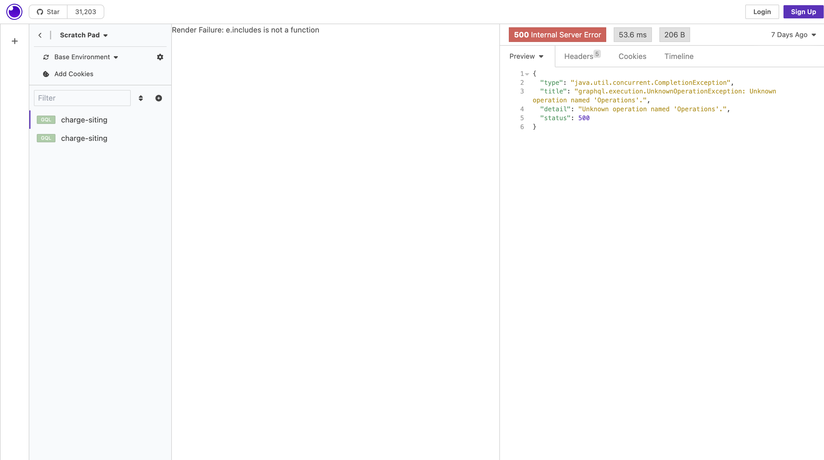 Failed to render Hl. · Issue #6862 · Kong/insomnia · GitHub