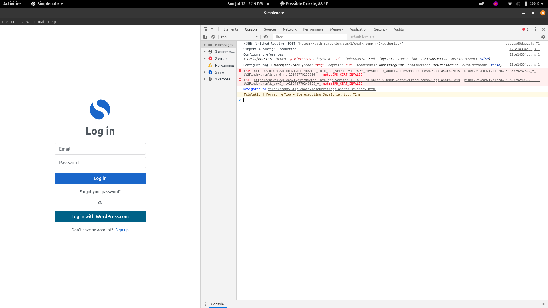 Auto logging out at first start. Solution: use only lower case on email field · Issue #2193 ...