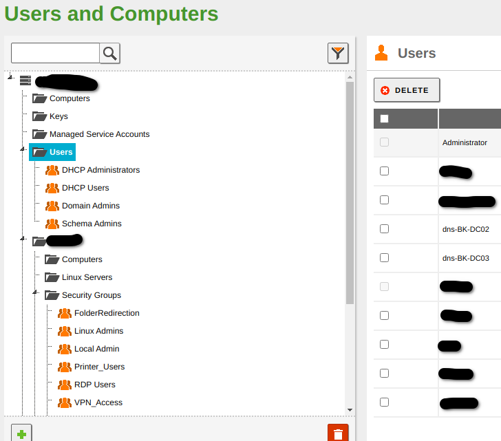 AD objects missing after joining existing MS domain · Issue #2053 · zentyal/zentyal · GitHub