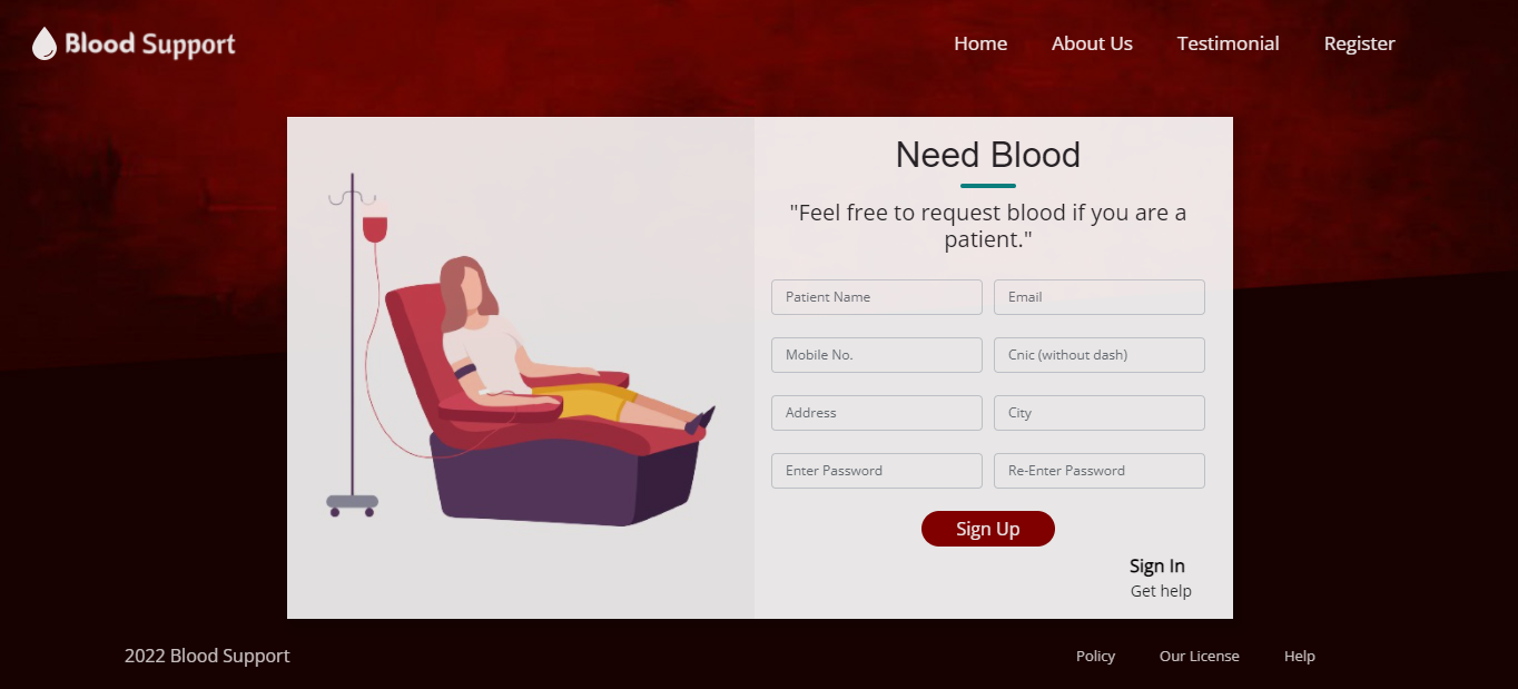 GitHub - samipak458/Blood-Support: Bridge the gap between blood donors ...