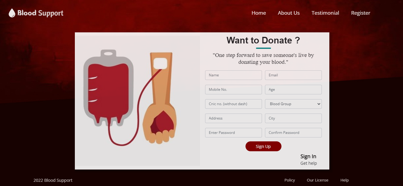 GitHub - samipak458/Blood-Support: Bridge the gap between blood donors ...