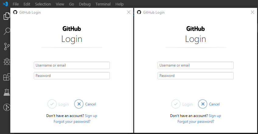 Clone from github opens 2 login windows · Issue #81956 · microsoft ...
